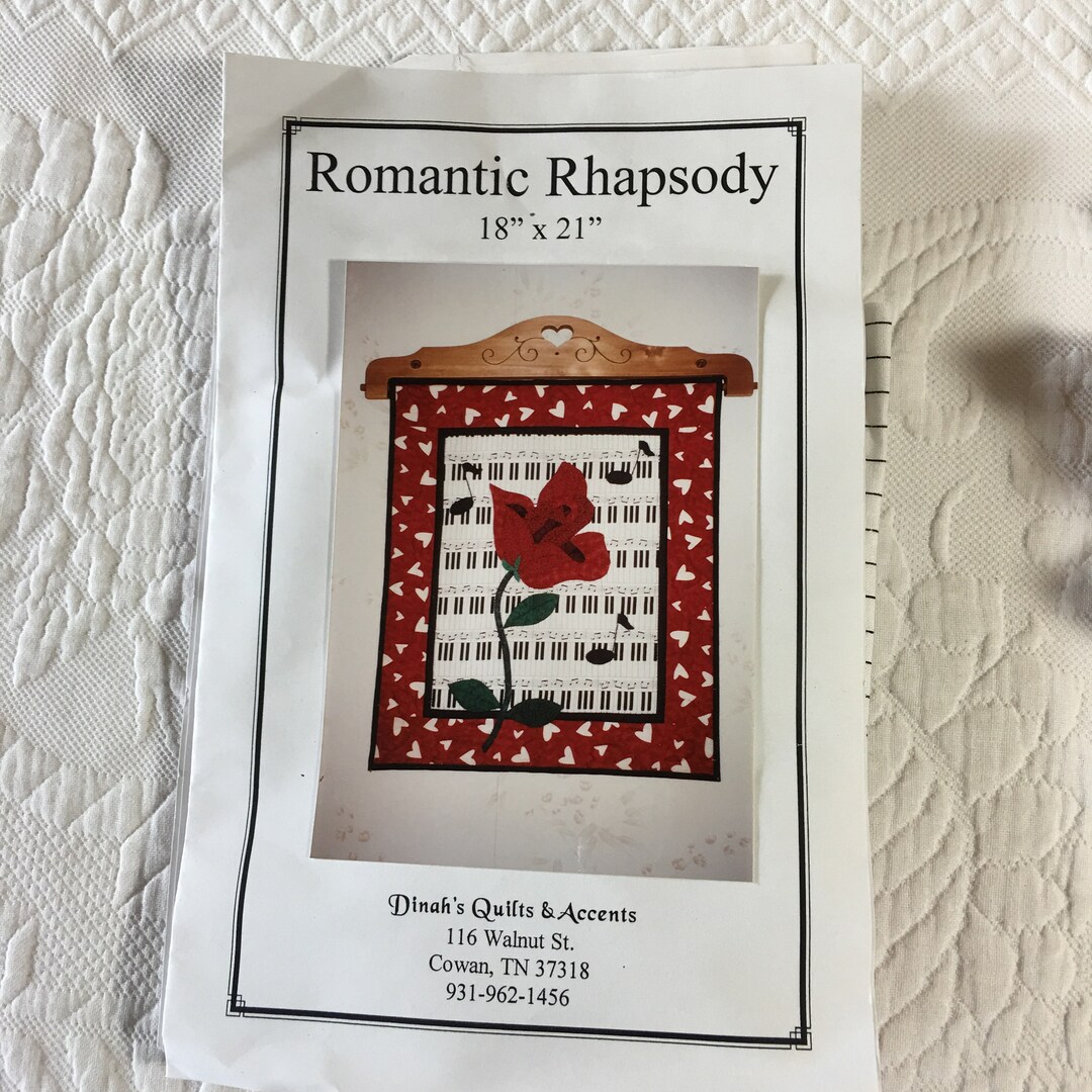 Romantic Rhapsody Quilt Kit: Musical Flower Wall Hanging (18" X 21 ...