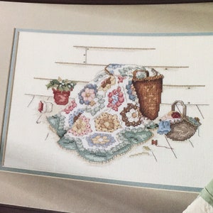 Vintage Counted Cross Stitch Quilt Pattern in Settings by Leisure Arts ...