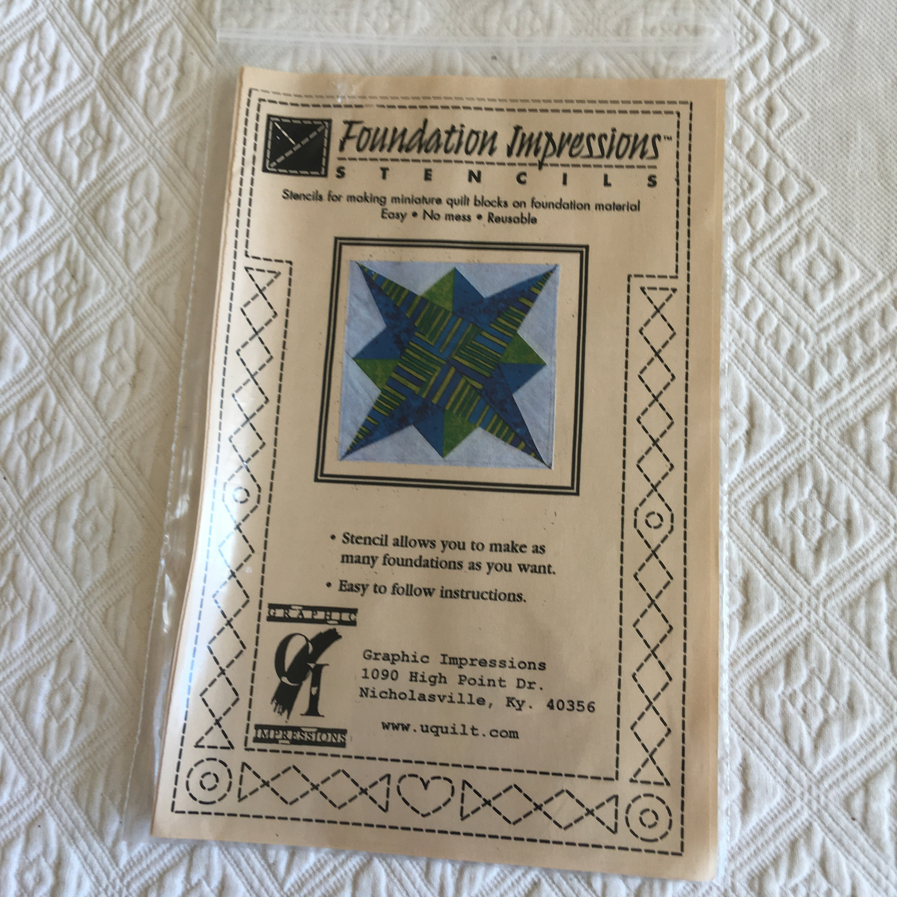 Foundation Impressions Stencils, G1-2159 Stencil for 3 Star From Graphic Impressions. Great for ...