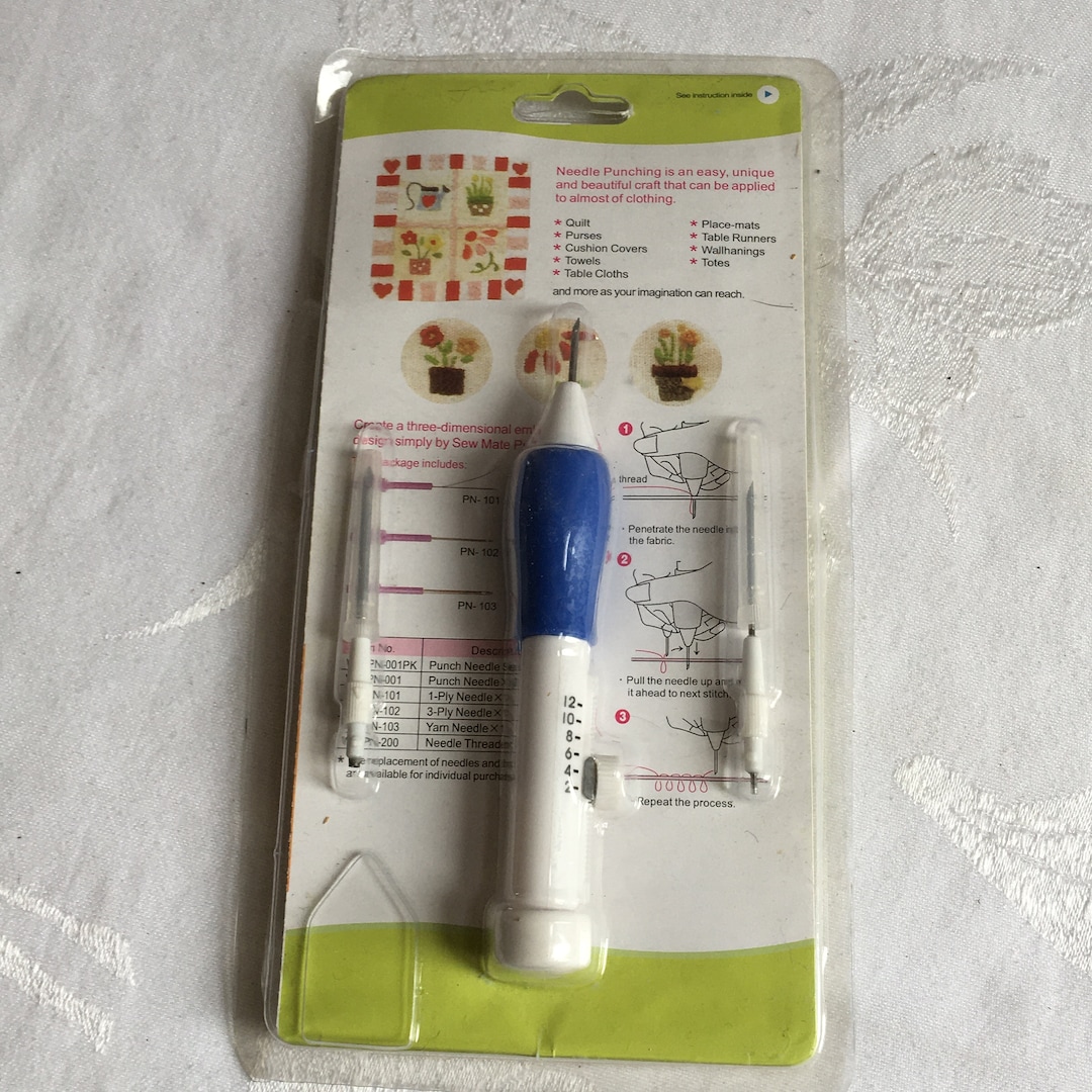 Vintage Needle Punching Kit. Handle With Three Accessories. Create 3 ...