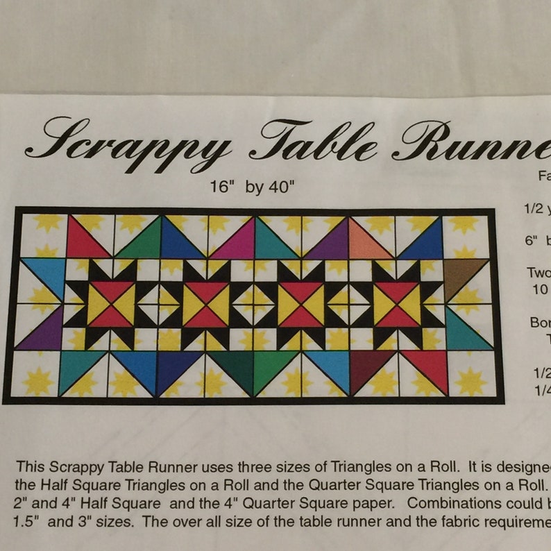 Scrappy Table Runner. Designed to Teach You How to Use Both the Half ...