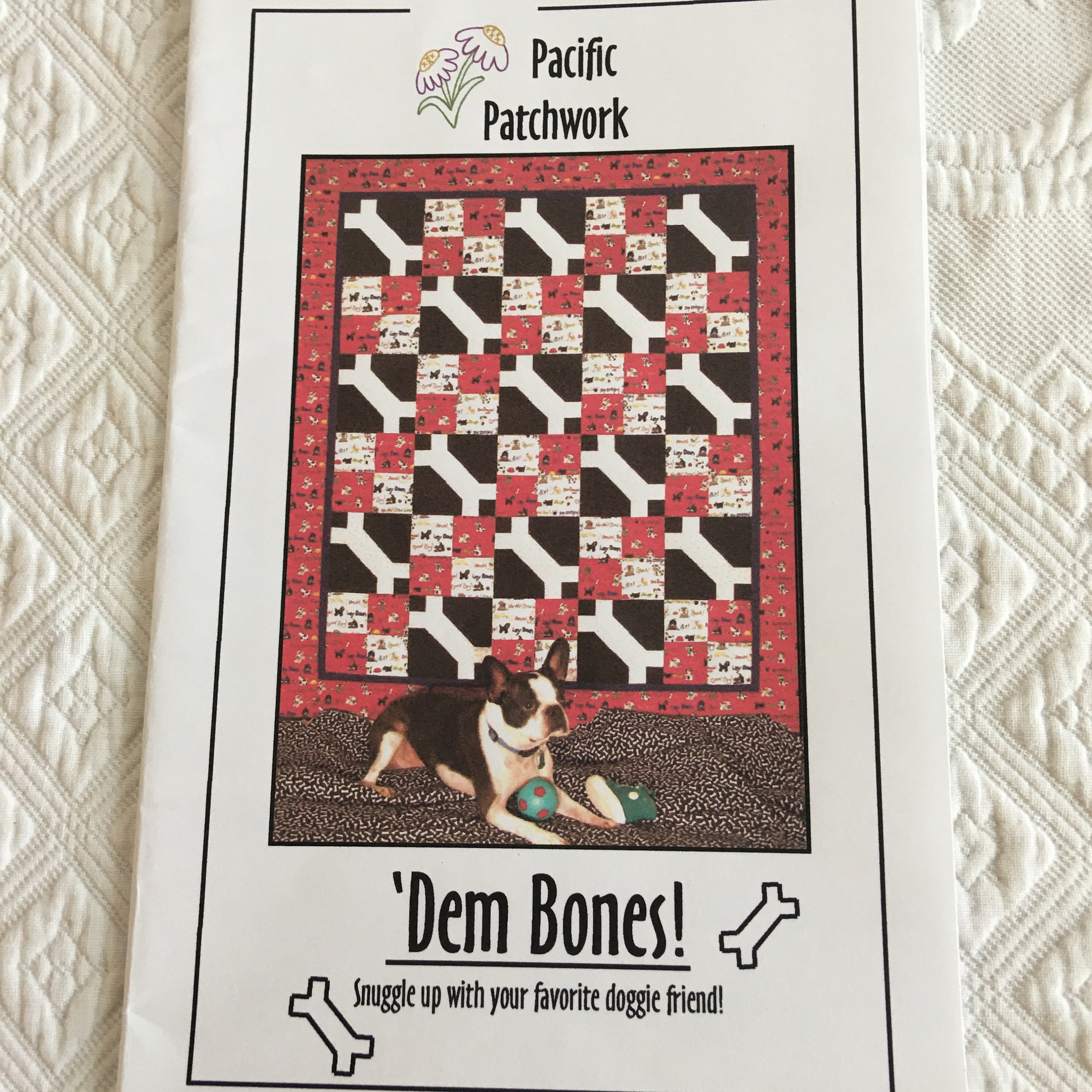 Dog Quilt Patterns. Listing for One Pattern. Bone Appetit #161 by ...
