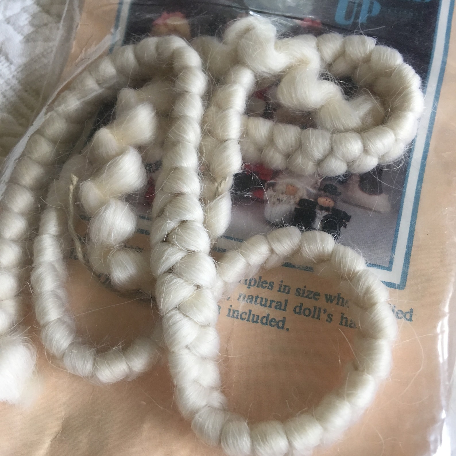 Vintage Curly Crepe 100% Wool Hair. All Cooped Up. Beautiful, Natural ...