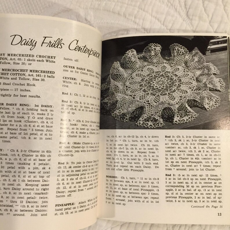 Vintage Crochet Booklets for Making Doilies, Table Runners and ...