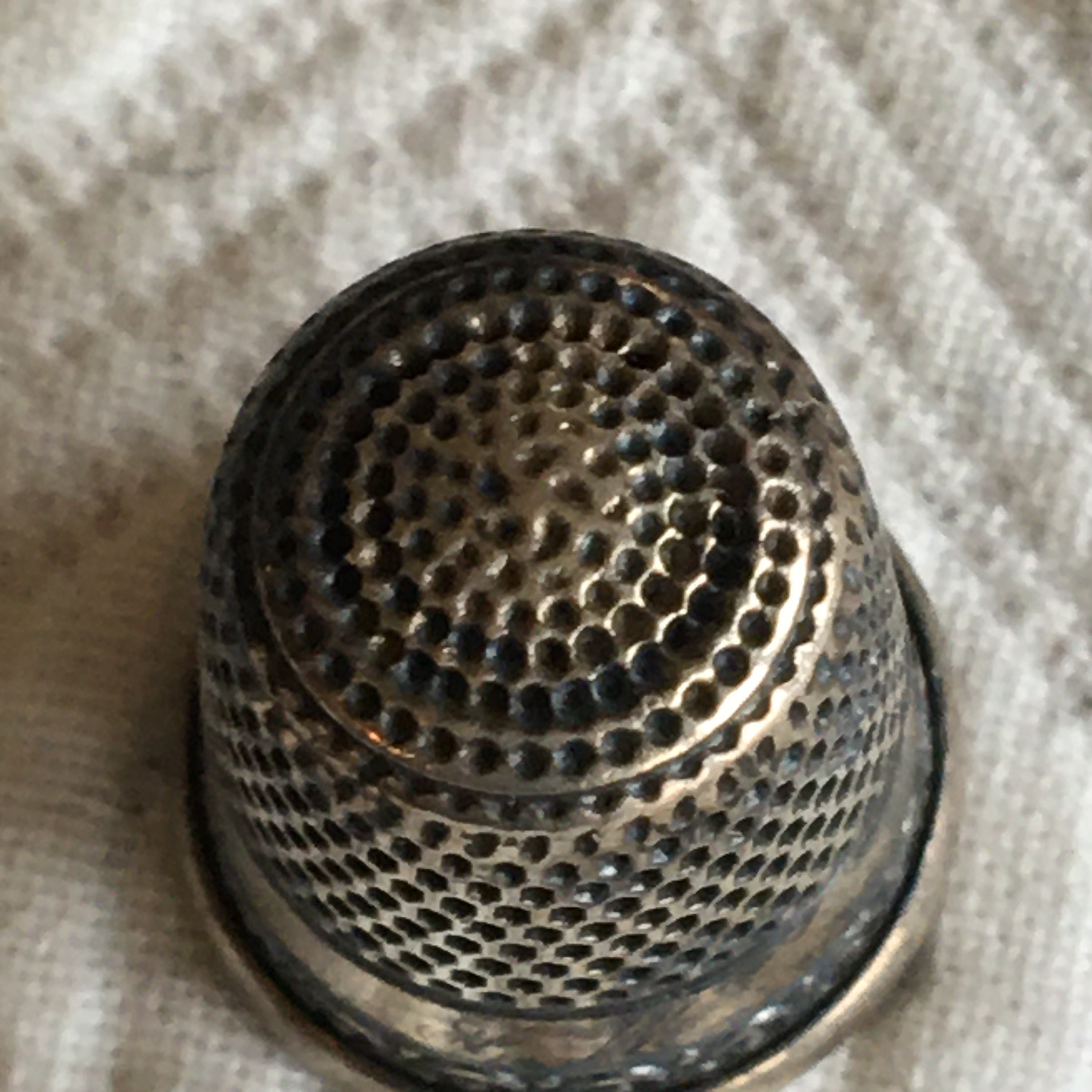 Vintage Sterling Silver 8 Thimble With Embossed Border of Scalloped and ...