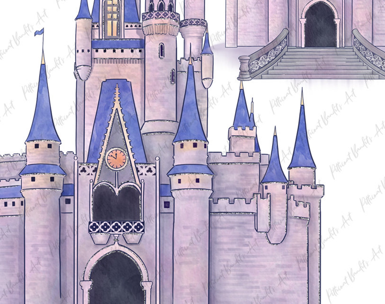 Magical Princess Castle Clip Art/ Magical Castle/ Princess - Etsy