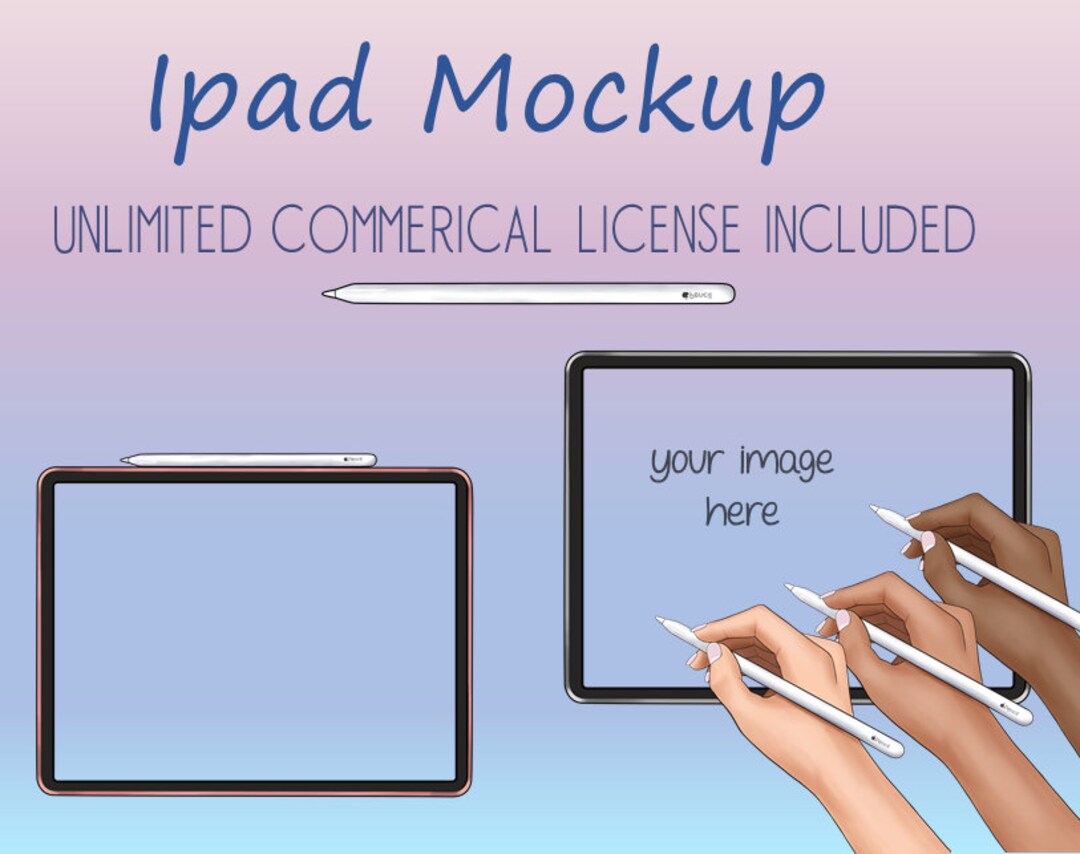 IPad Mockup to Showcase Your Work, Listing Images, Planner Stickers ...