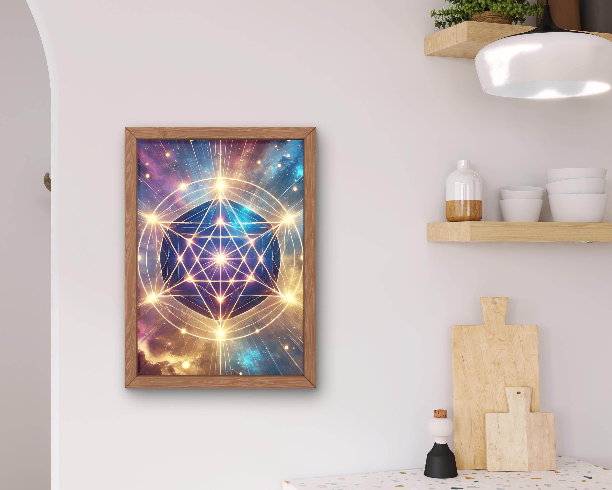 Merkaba Wall Art Sacred Geometry Printable Poster Spiritual Decor ...