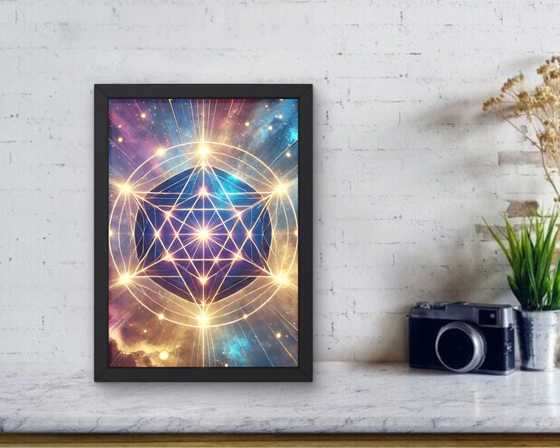 Merkaba Wall Art Sacred Geometry Printable Poster Spiritual Decor ...
