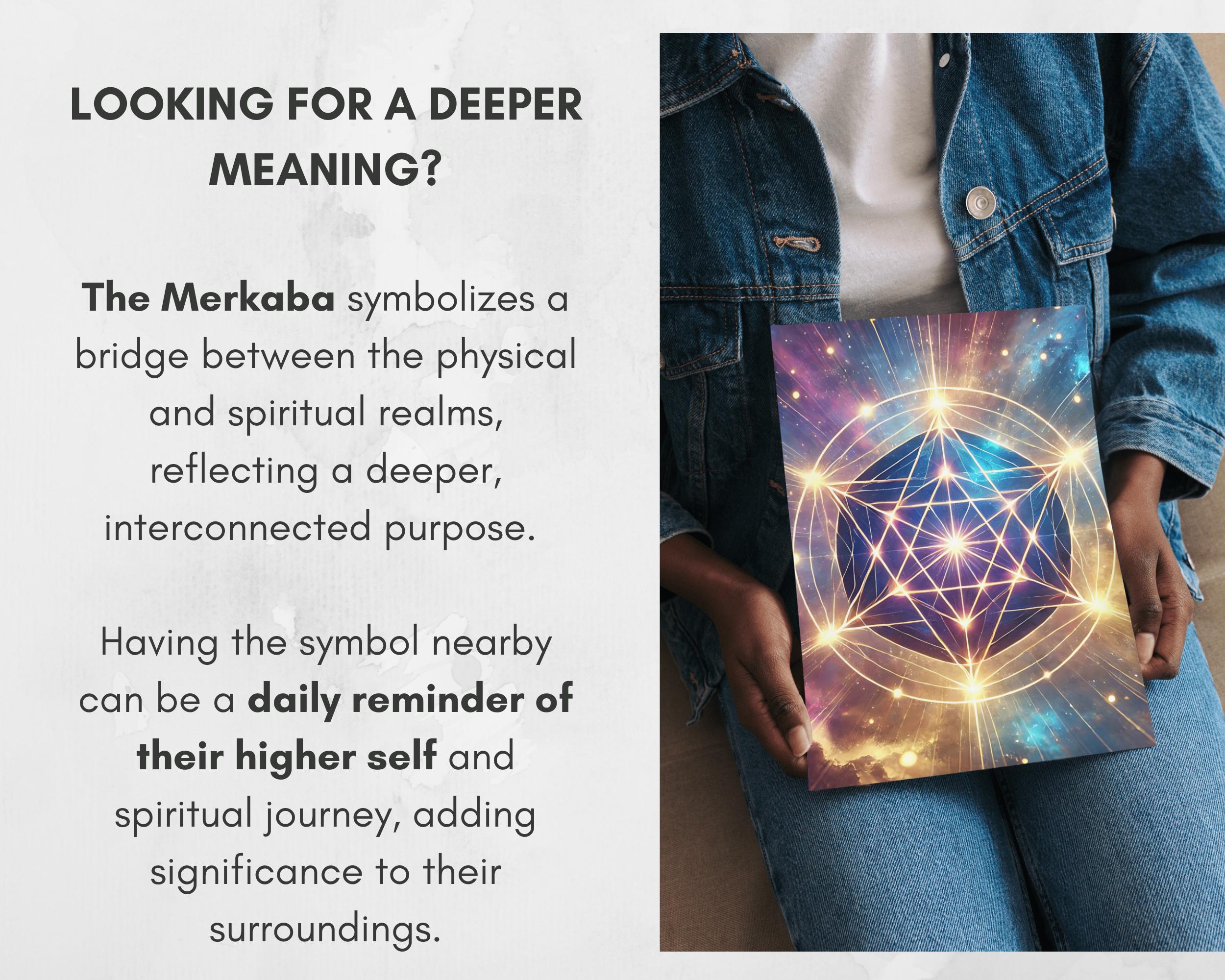 Merkaba Wall Art Sacred Geometry Printable Poster Spiritual Decor ...