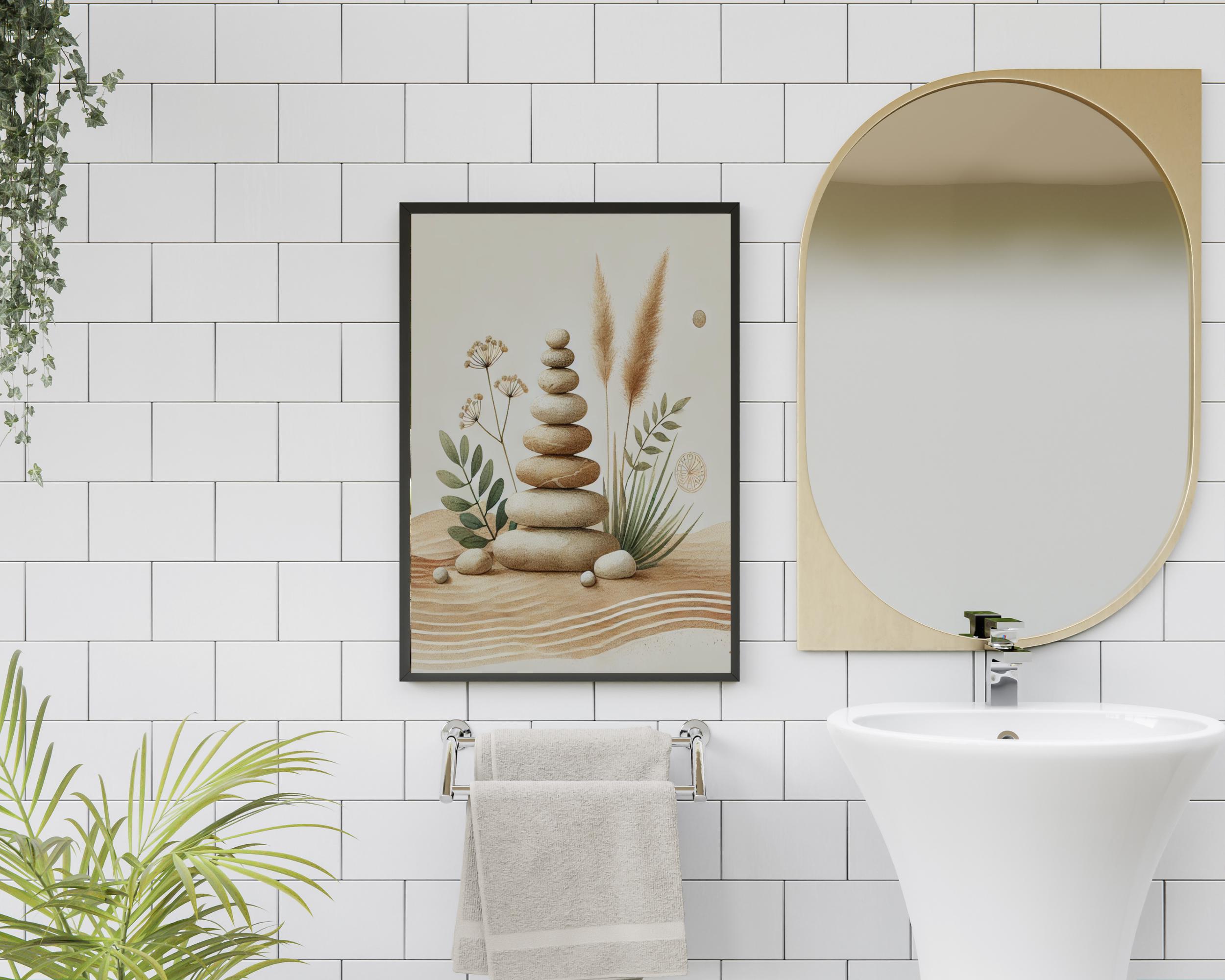 Zen Rocks Wall Art Spiritual Printable Poster Esoteric Print Zen Garden ...