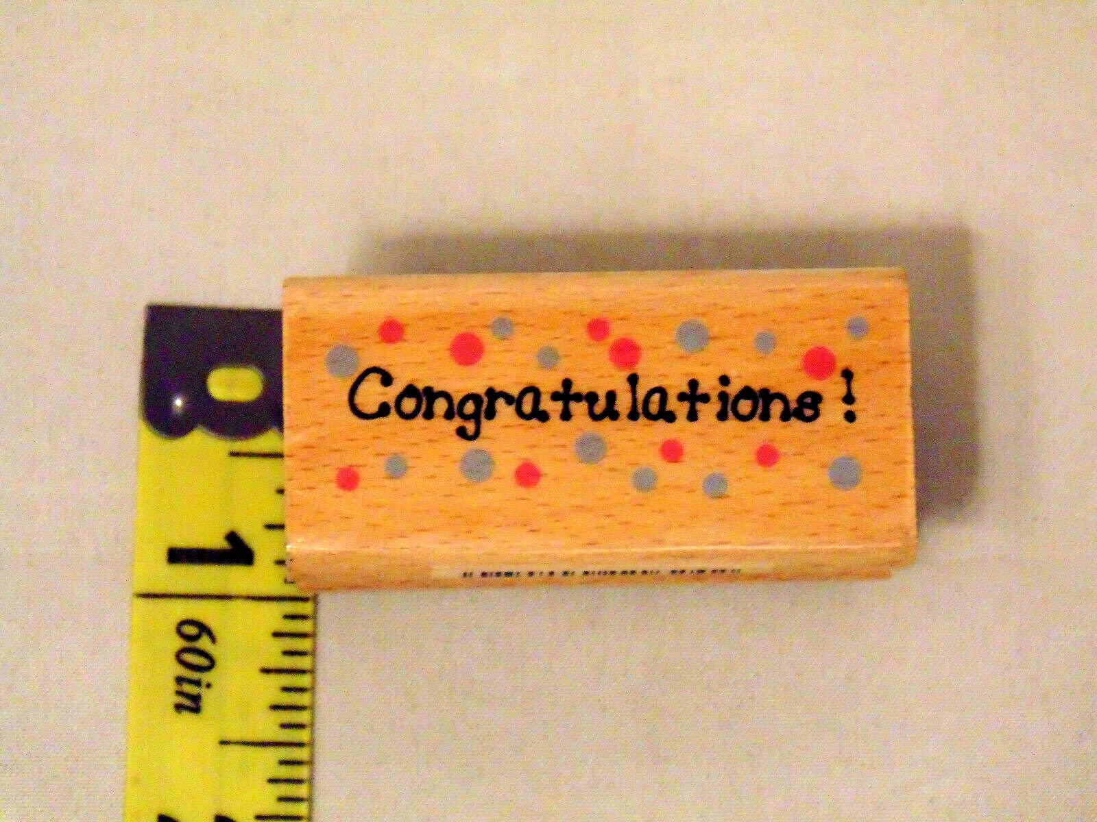 Stamp Craft Wooden Congratulations Mounted Stamp - Etsy España