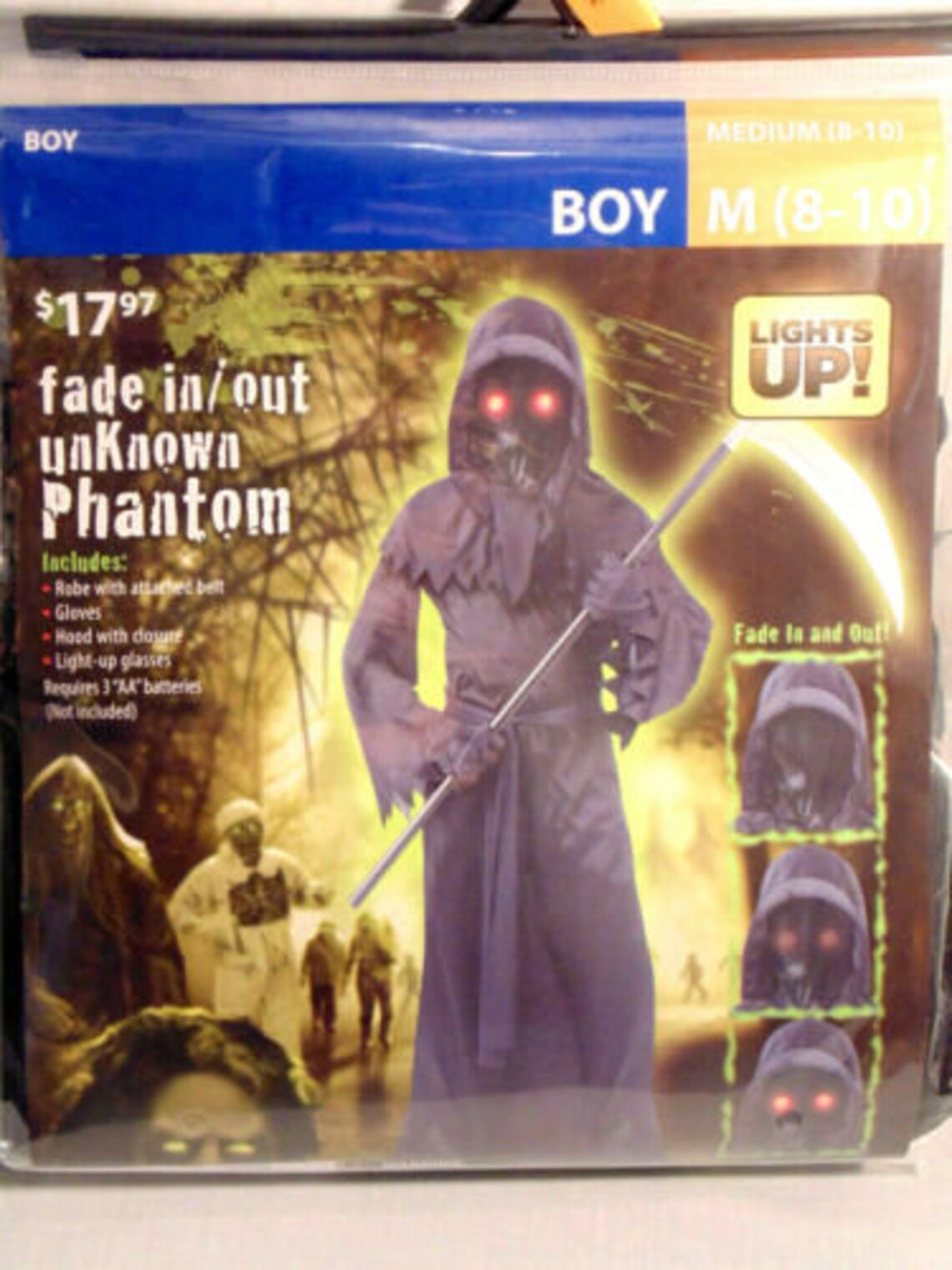 Fade In/out Unknown Phantom Costume Boy Medium (8-10) Complete Outfit ...