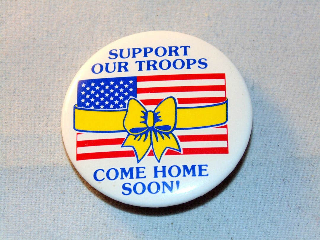 USA Support Our Troops Button Come Home Soon Flag Yellow Ribbon ... USA Support Our Troops Button Come Home Soon Flag Yellow Ribbon ...