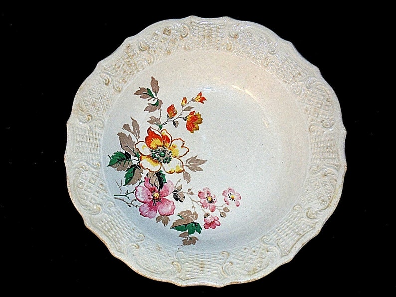 Vintage Washington Colonial Floral Soup Dessert Bowl Vogue China ...