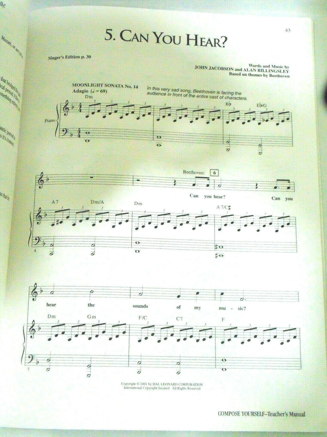 Compose Yourself A Musical for Young Voices Sheet Music Book Teachers ...