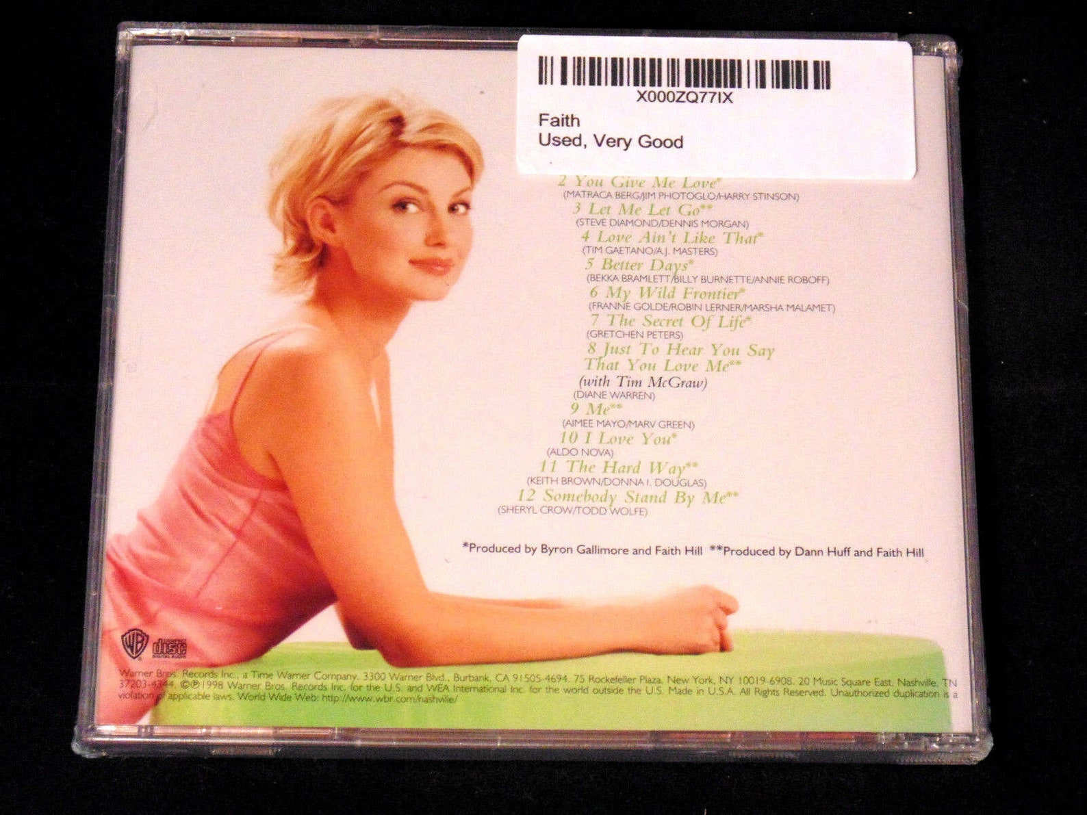 Faith Hill - Faith CD Audio Country Music Warner Bros 1998 This Kiss I ...