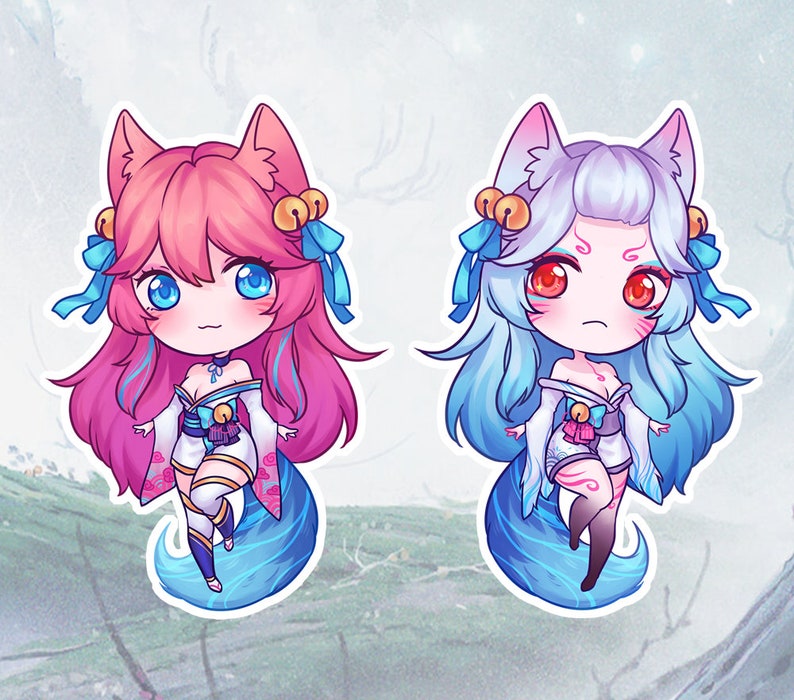 Spirit Blossom Ahri Lillia and Kindred Acrylic Charms - Etsy Canada