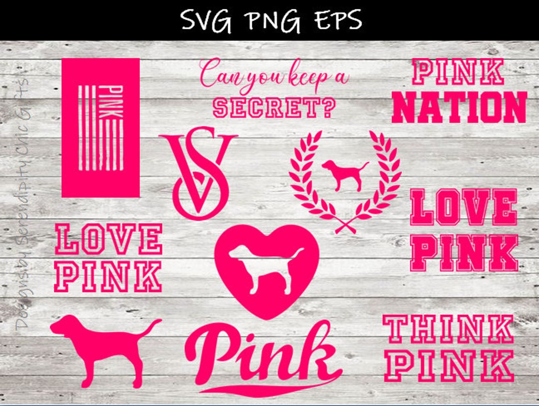 Victoria Secrets Pink Bundle SVG PNG EPS Vector Images - Etsy