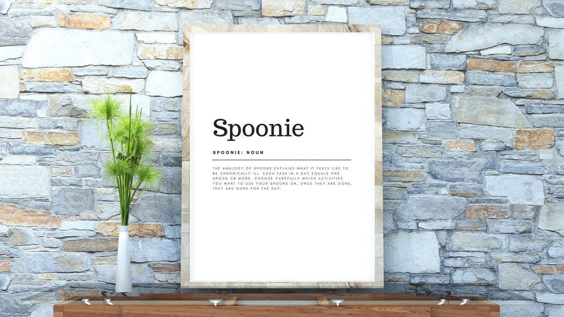Spoonie Definition Printable / Digital Download / Digital Print / Wall ...