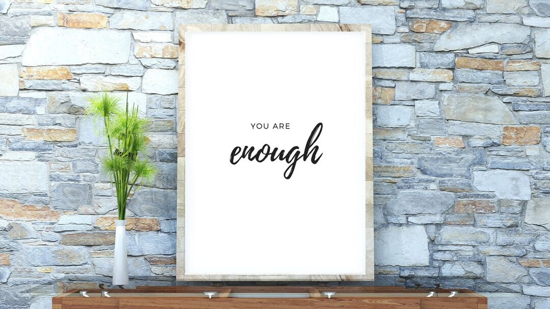 You Are Enough Printable / Digital Download / Digital Print / Wall Art ...
