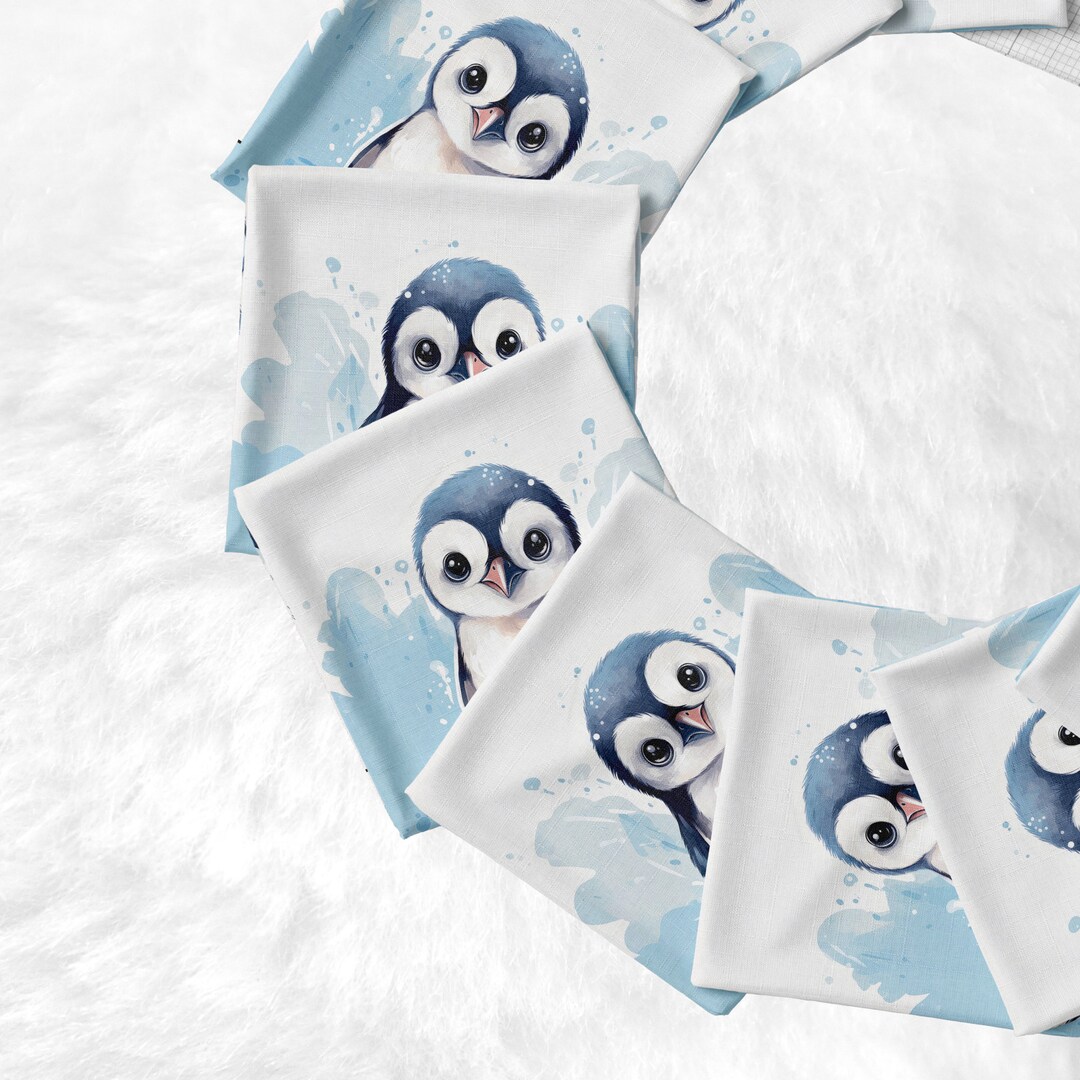 Coupon for DIY Penguin Wipe Panels, 10 Squares of 12x12 Cm 100% Cotton ...