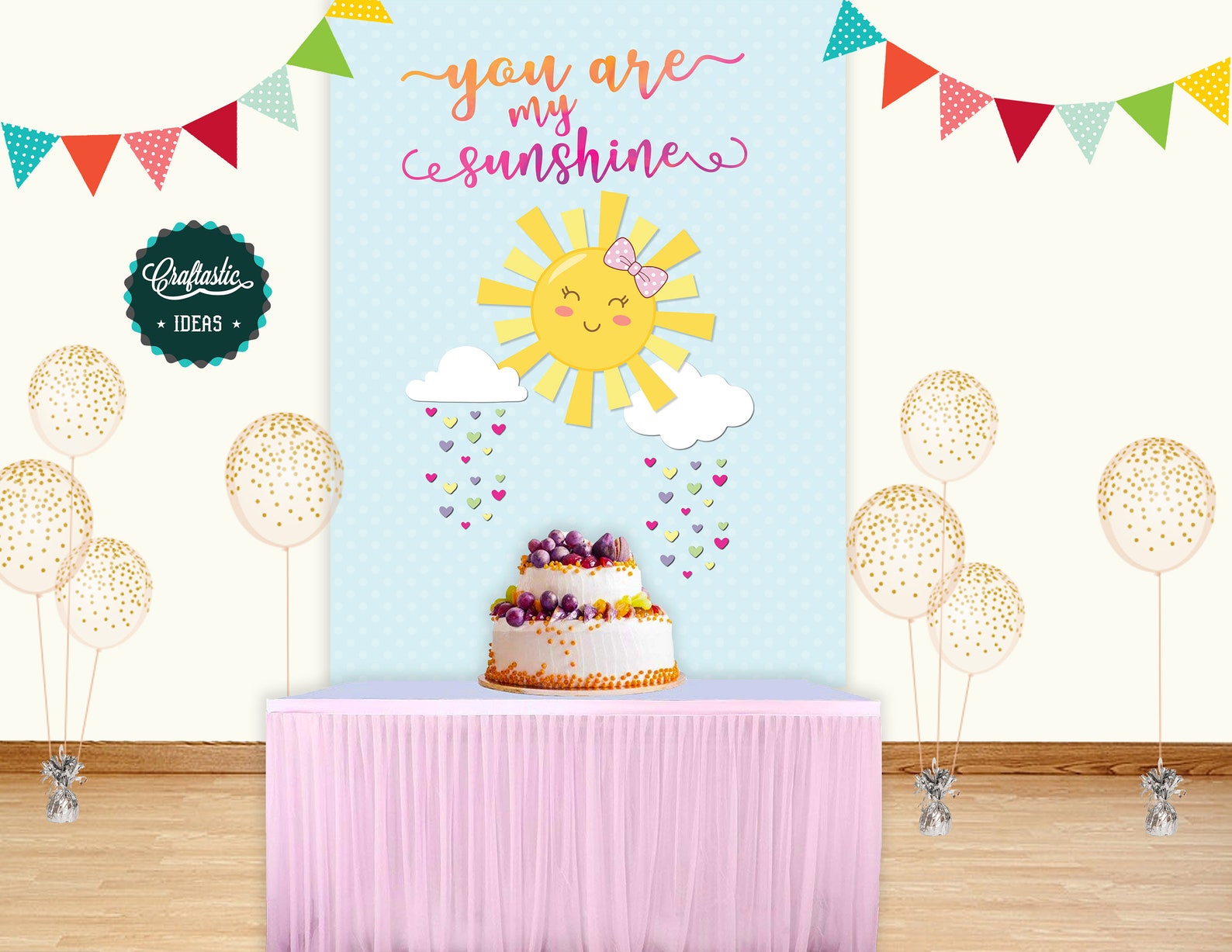 You Are My Sunshine Backdrop - Birthday /baby Shower - Etsy