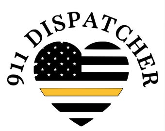 911 Dispatcher Heart Svg - Etsy