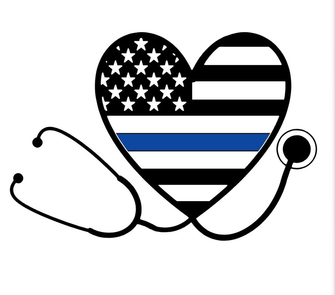 RN Thin Line Heart Sticker - Etsy