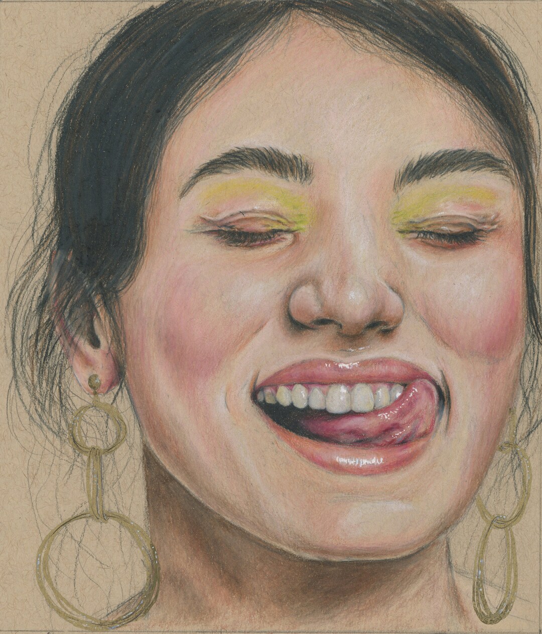 Original Colored Pencil Drawing - Etsy