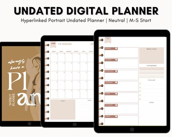 Undated Digital Planner My Best Life Planner Monthly - Etsy