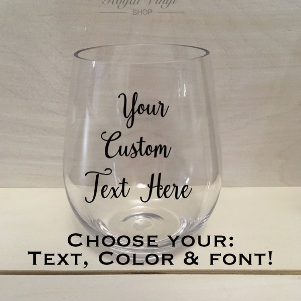 Plastic Stemless Wine Glasses - Etsy