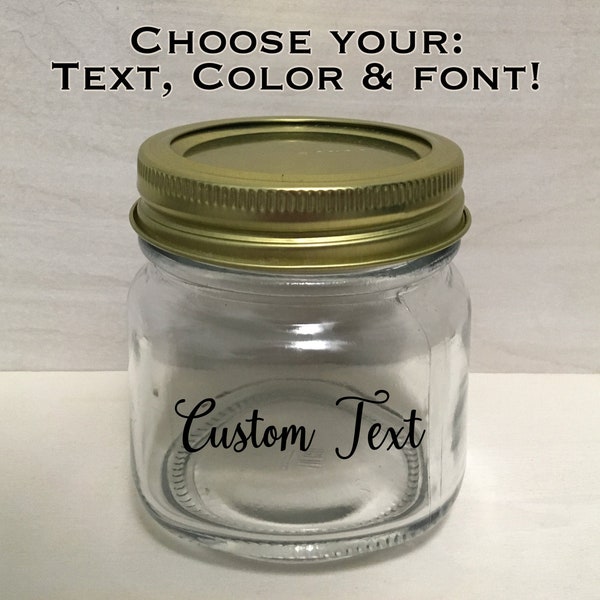 Etched Mason Jar - Etsy
