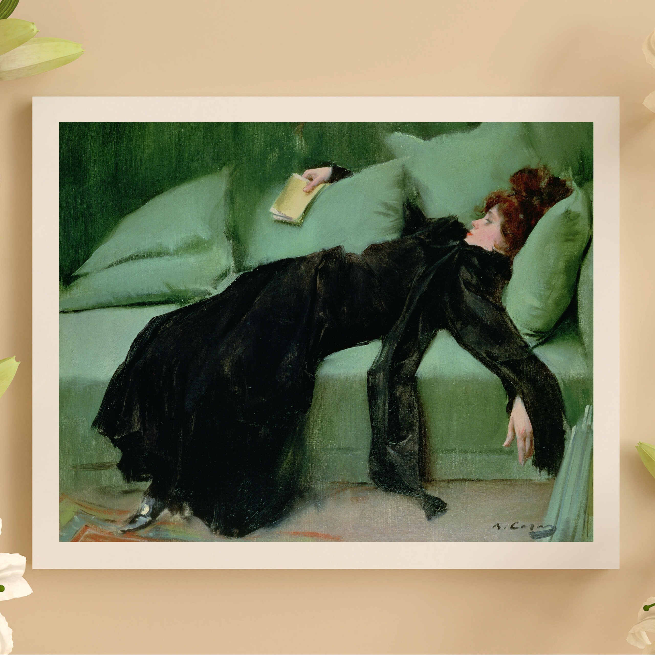 Decadent Young Woman by Roman Casas 1899 - After the Dance - Woman on ...