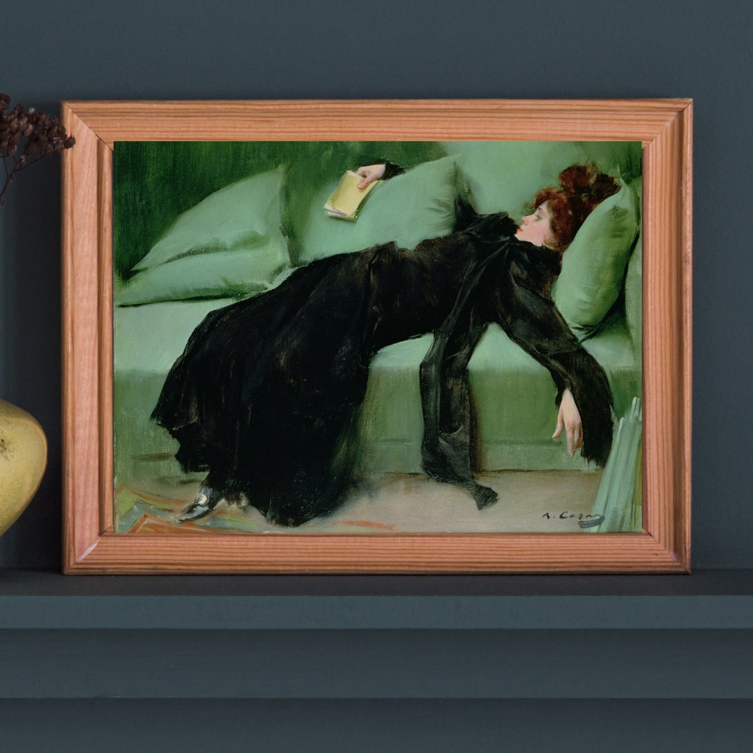 Decadent Young Woman by Roman Casas 1899 - After the Dance - Woman on ...