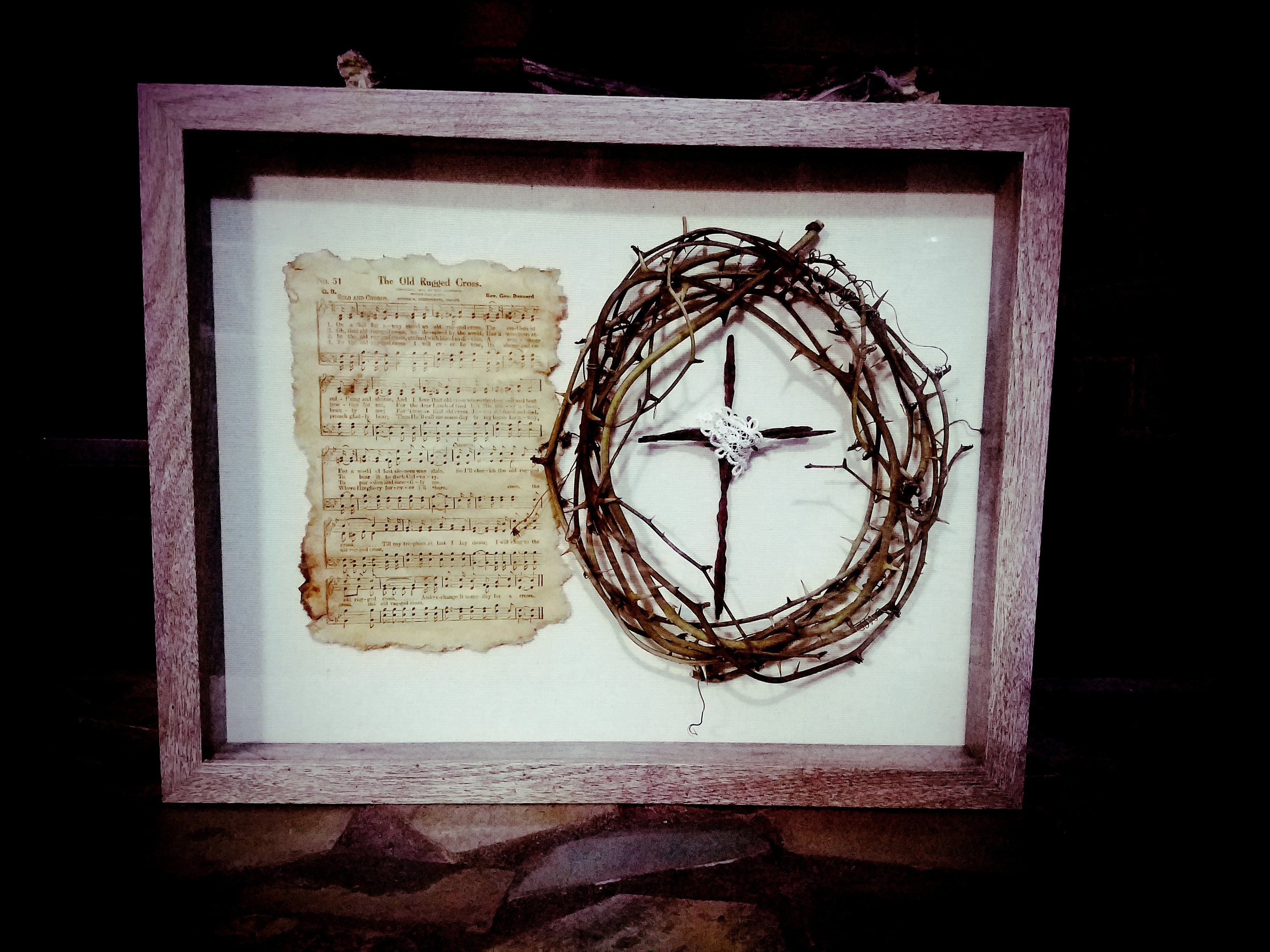 Old Rugged Cross Shadow Box - Etsy
