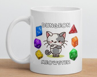 Dungeon Meowster Coffee Mug D&D Dungeon Master RPG Gamer DM - Etsy