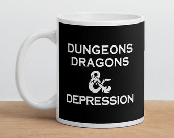 Dungeons & Dragons Coffee Mug Dnd Rainbow Dice Tea Cup | Etsy