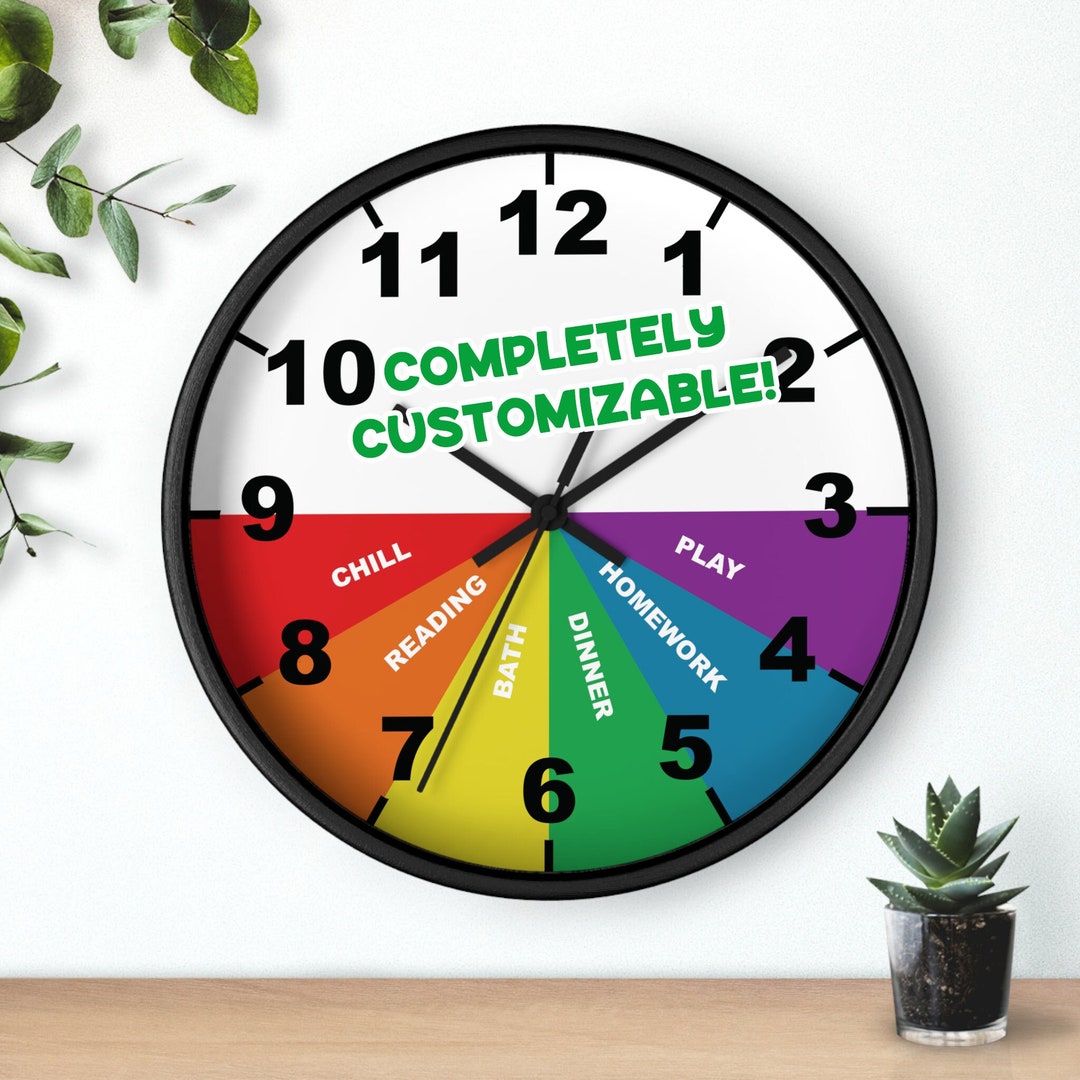 Customizable Daily Schedule Clock for Children, Kid's After School ...