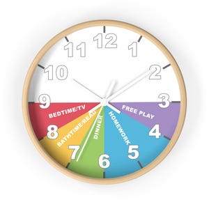 Customizable Daily Schedule Clock for Children, Kid's After School ...