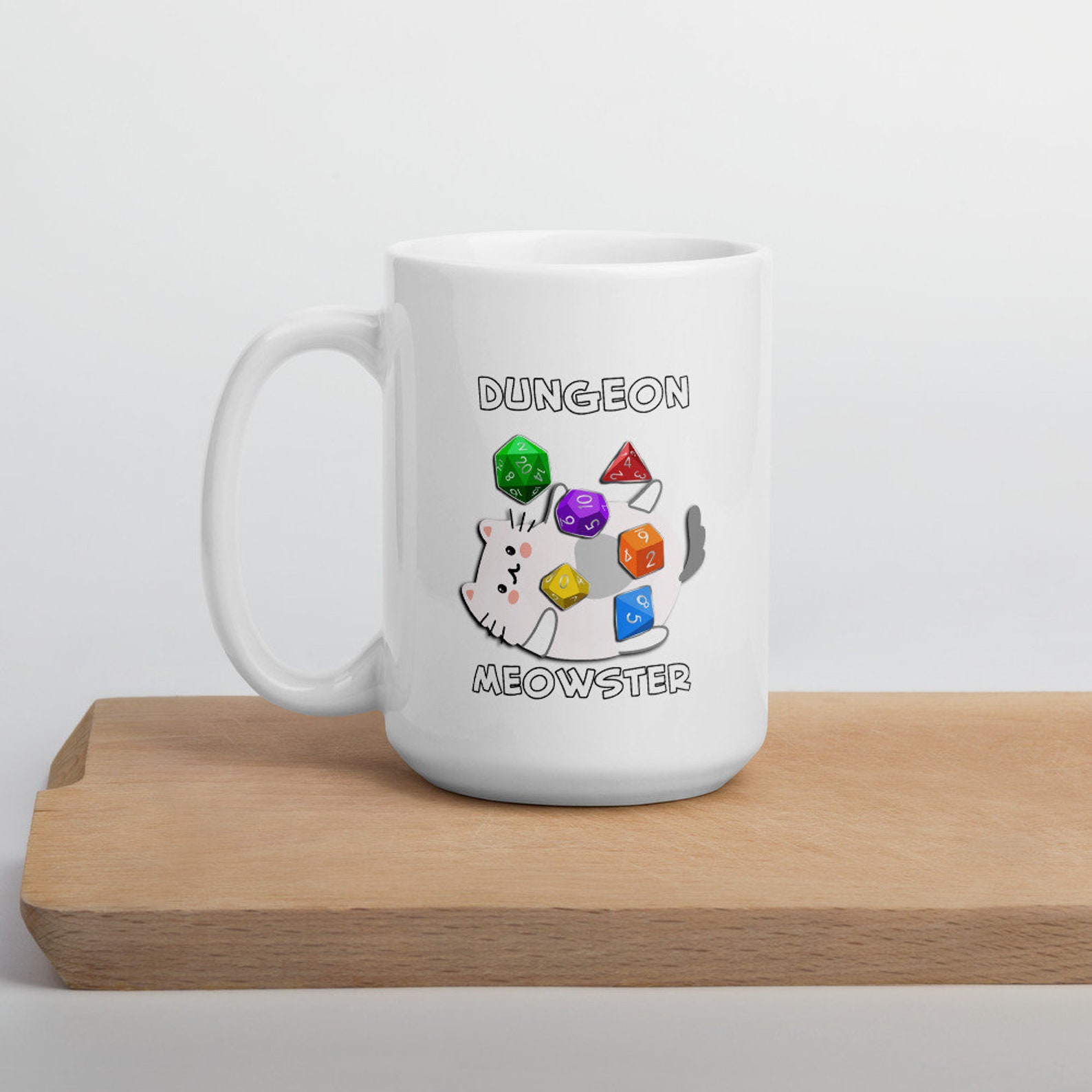 Dungeon Meowster Coffee Mug D&D Dungeon Master RPG Gamer DM - Etsy