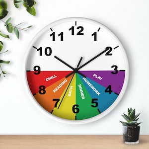 Customizable Daily Schedule Clock for Children, Kid's After School ...