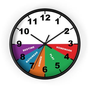 Customizable Daily Schedule Clock for Children, Kid's After School ...