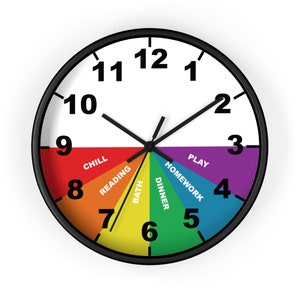 Customizable Daily Schedule Clock for Children, Kid's After School ...