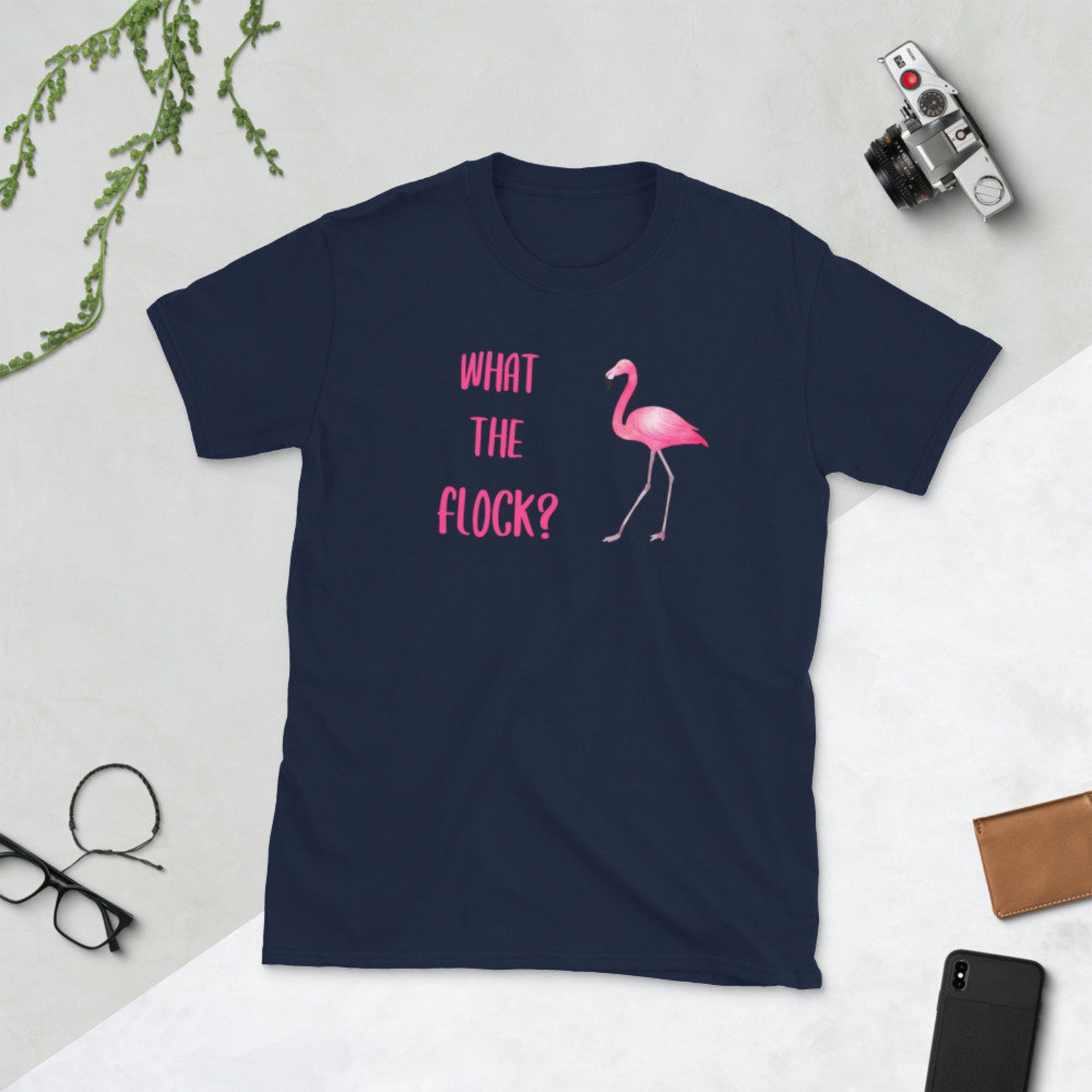 What the Flock Short-Sleeve Unisex T-Shirt Flamingo Shirt | Etsy