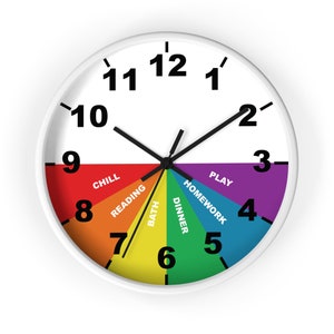 Customizable Daily Schedule Clock for Children, Kid's After School ...