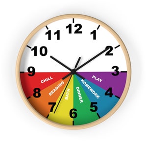 Customizable Daily Schedule Clock for Children, Kid's After School ...