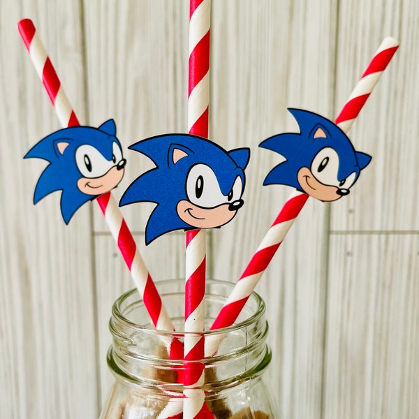 Sonic the Hedgehog Straws - Etsy