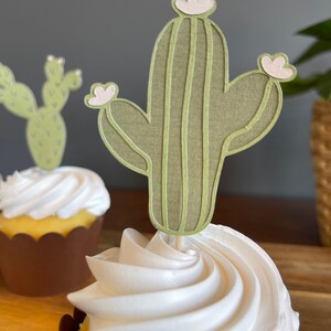 Cactus Cupcake Toppers Birthday, Baby Shower, Bridal Shower, Wedding ...