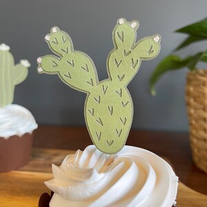 Cactus Cupcake Toppers Birthday, Baby Shower, Bridal Shower, Wedding ...